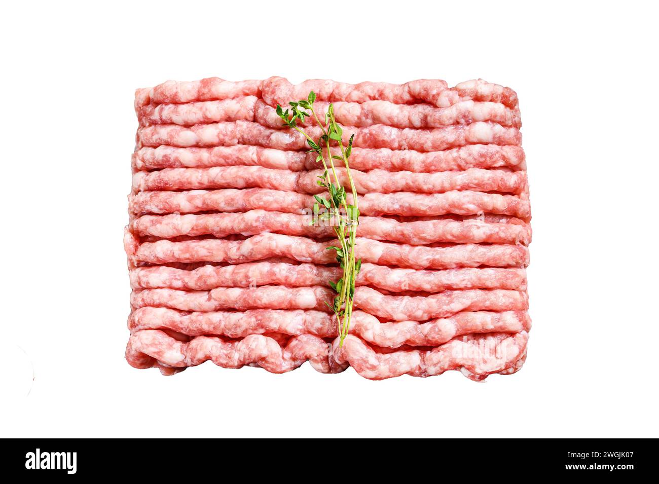 Raw minced pork on a chopping Board. Organic ground meat, forcemeat ...