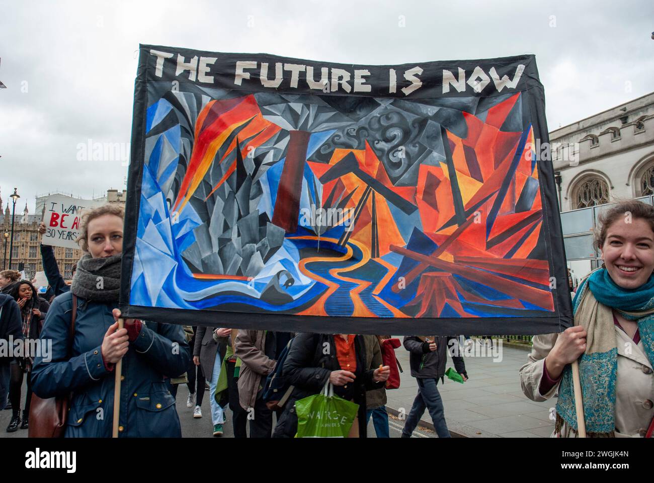 London UK. FridaysforFuture Protest. Students around the world protest ...