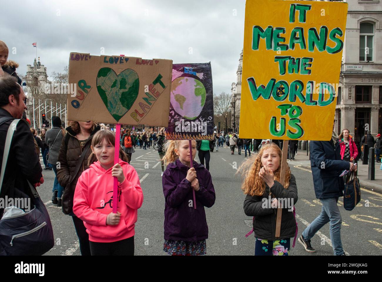London UK. FridaysforFuture Protest. Students around the world protest ...
