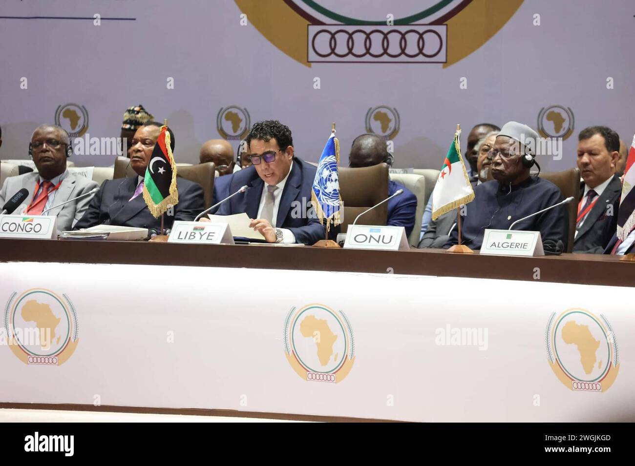 Head of the Libyan Presidential Council, Mohamed Younis Al-Menfi ...