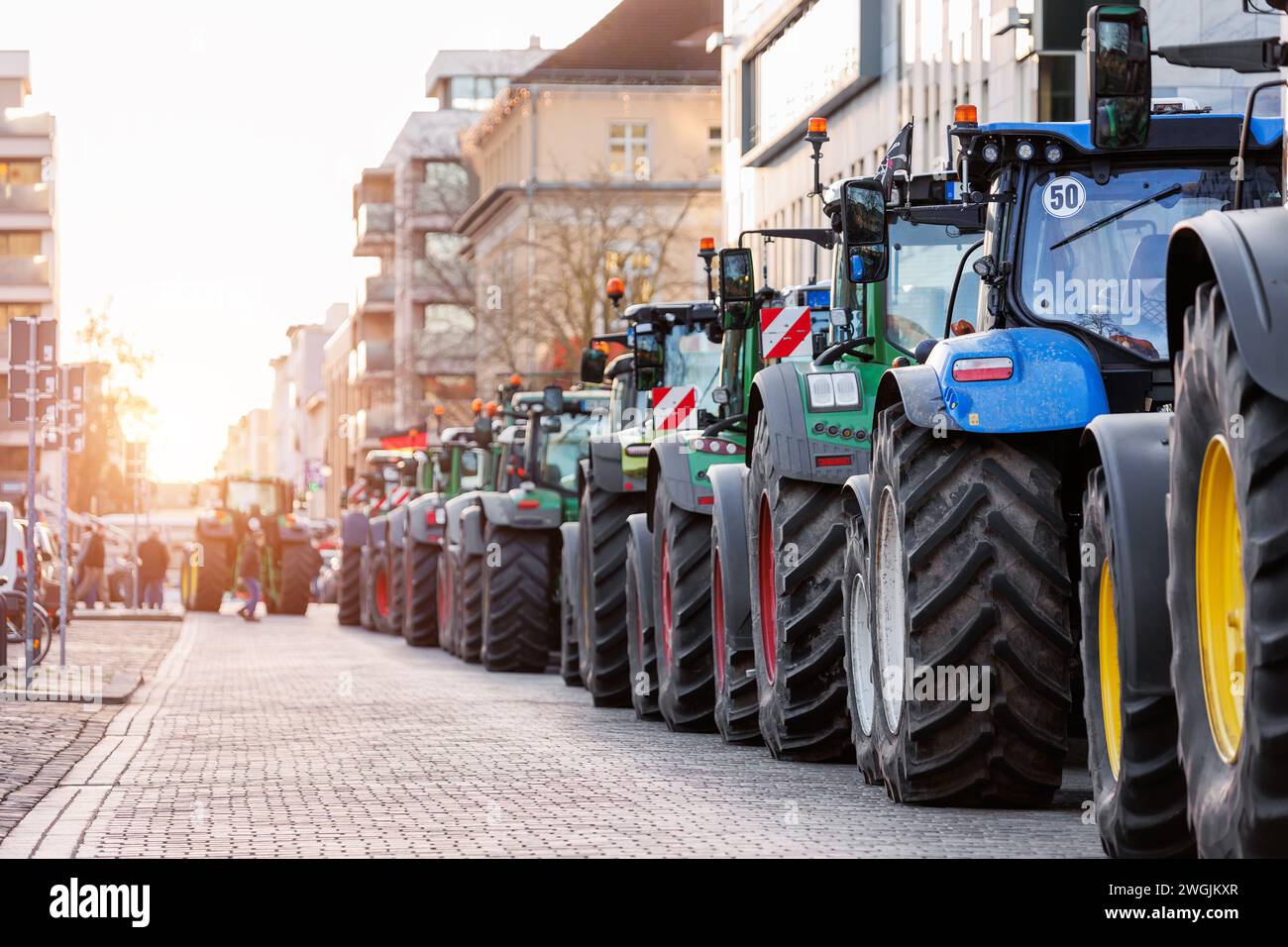 Protest demonstration farming agriculture vehicles hi-res stock ...