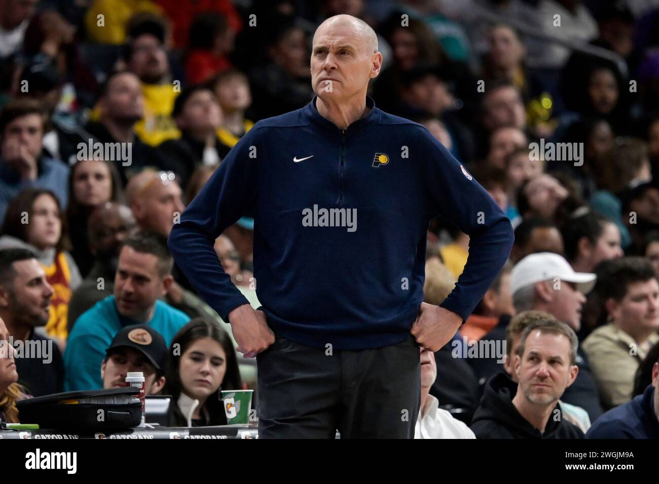 Indiana Pacers head coach Rick Carlisle looks on during the second half ...