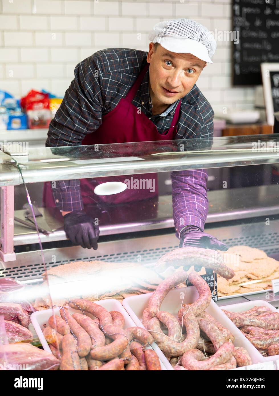 Meat butcher counter label hi-res stock photography and images - Alamy
