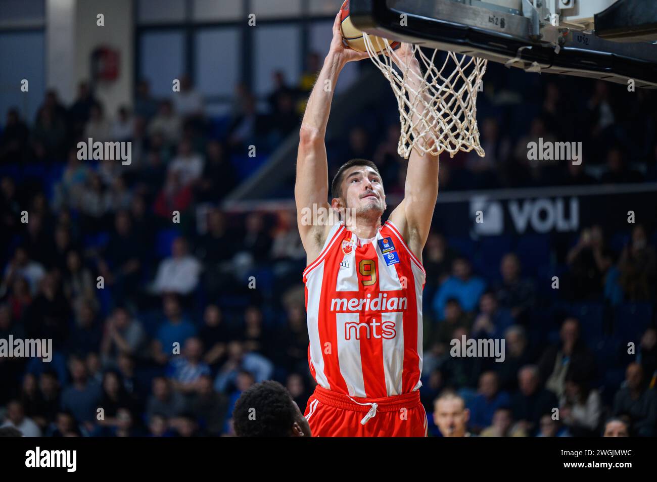 Podgorica, Montenegro. 05th Feb, 2024. Luka Mitrovic of Crvena Zvezda ...