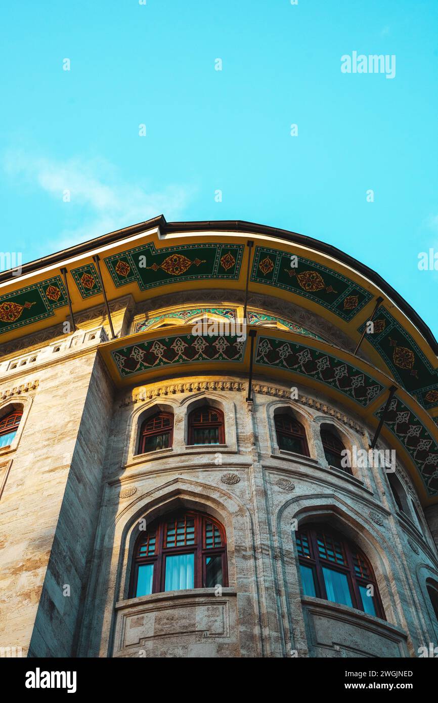 A round building in bustling urban metropolis in Istanbul, Turkey Stock ...
