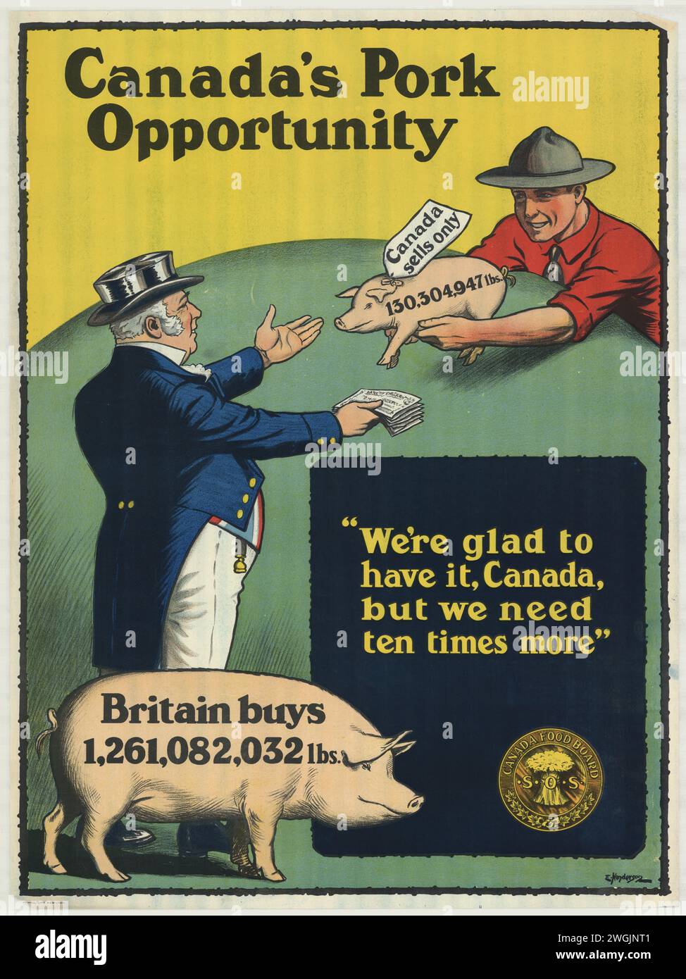 Vintage food advertisement poster advertising hi-res stock photography ...