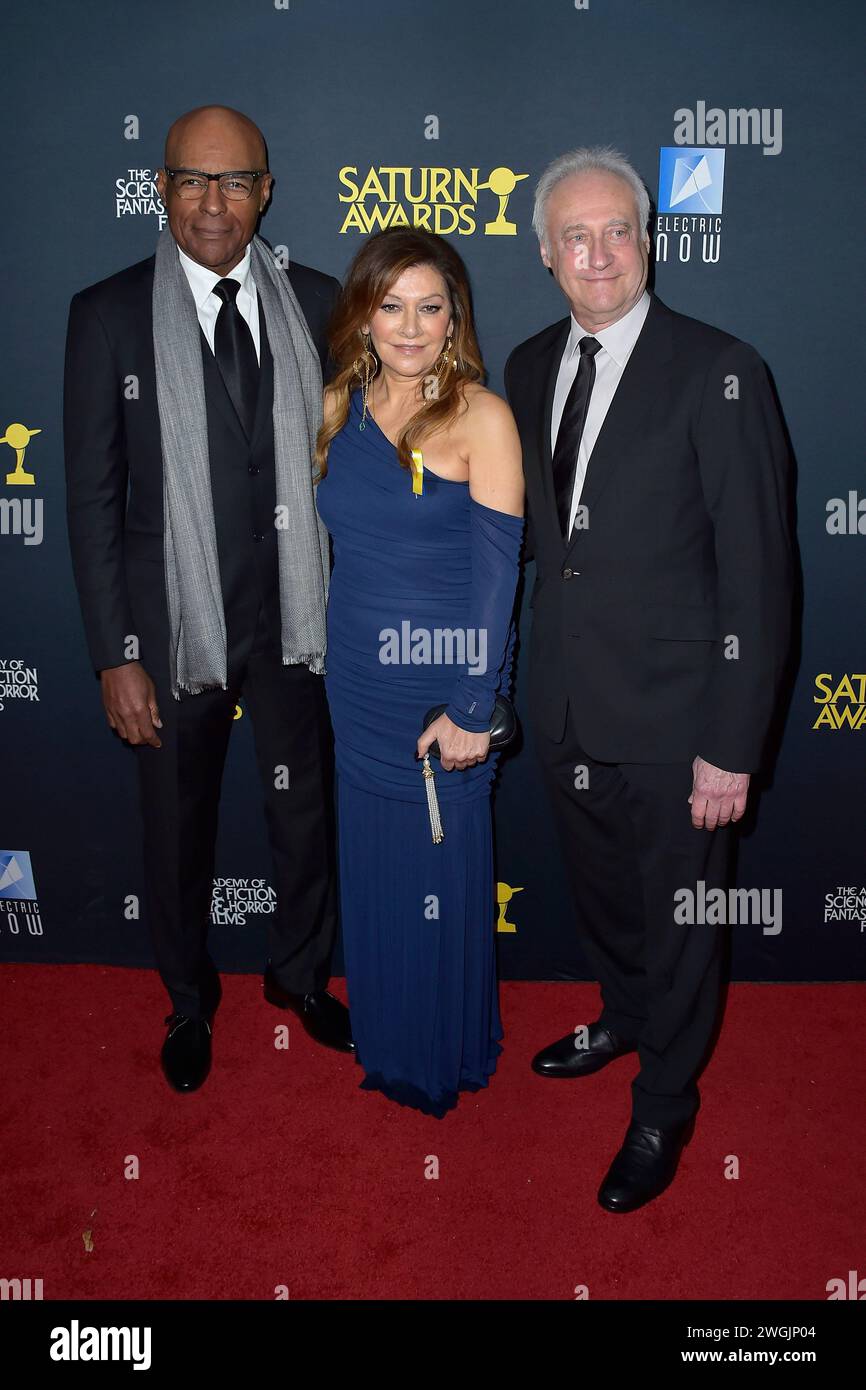 Michael Dorn, Marina Sirtis und Brent Spiner bei der Verleihung der 51. Saturn Awards 2024 im ...