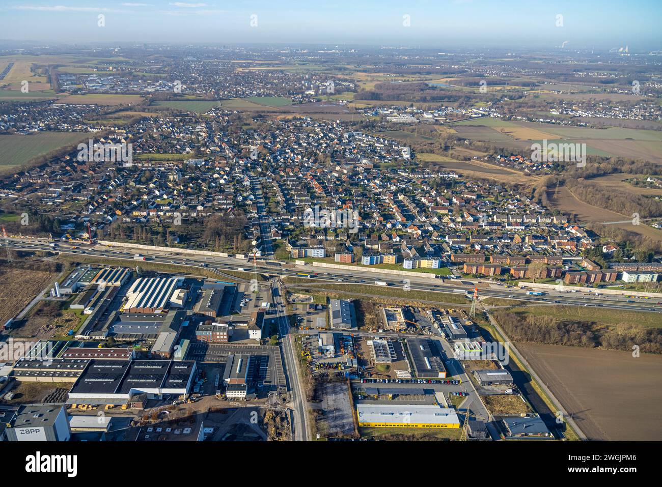 Luftbild, Wohngebiet Ortsteil Unna-Massen, Wohnhäuser Königsborner ...