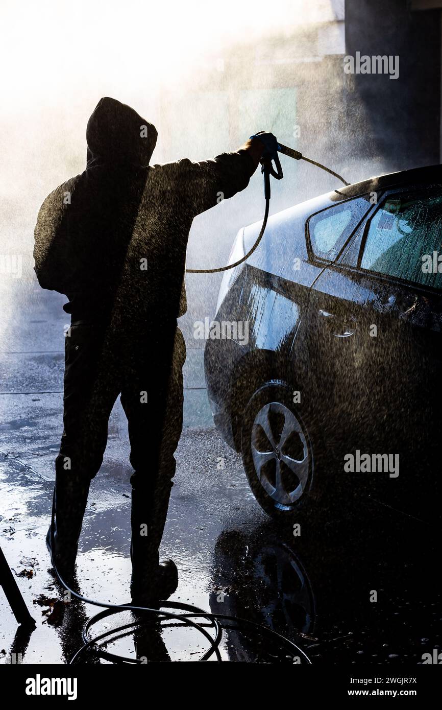 Water spray cleaning hi-res stock photography and images - Alamy