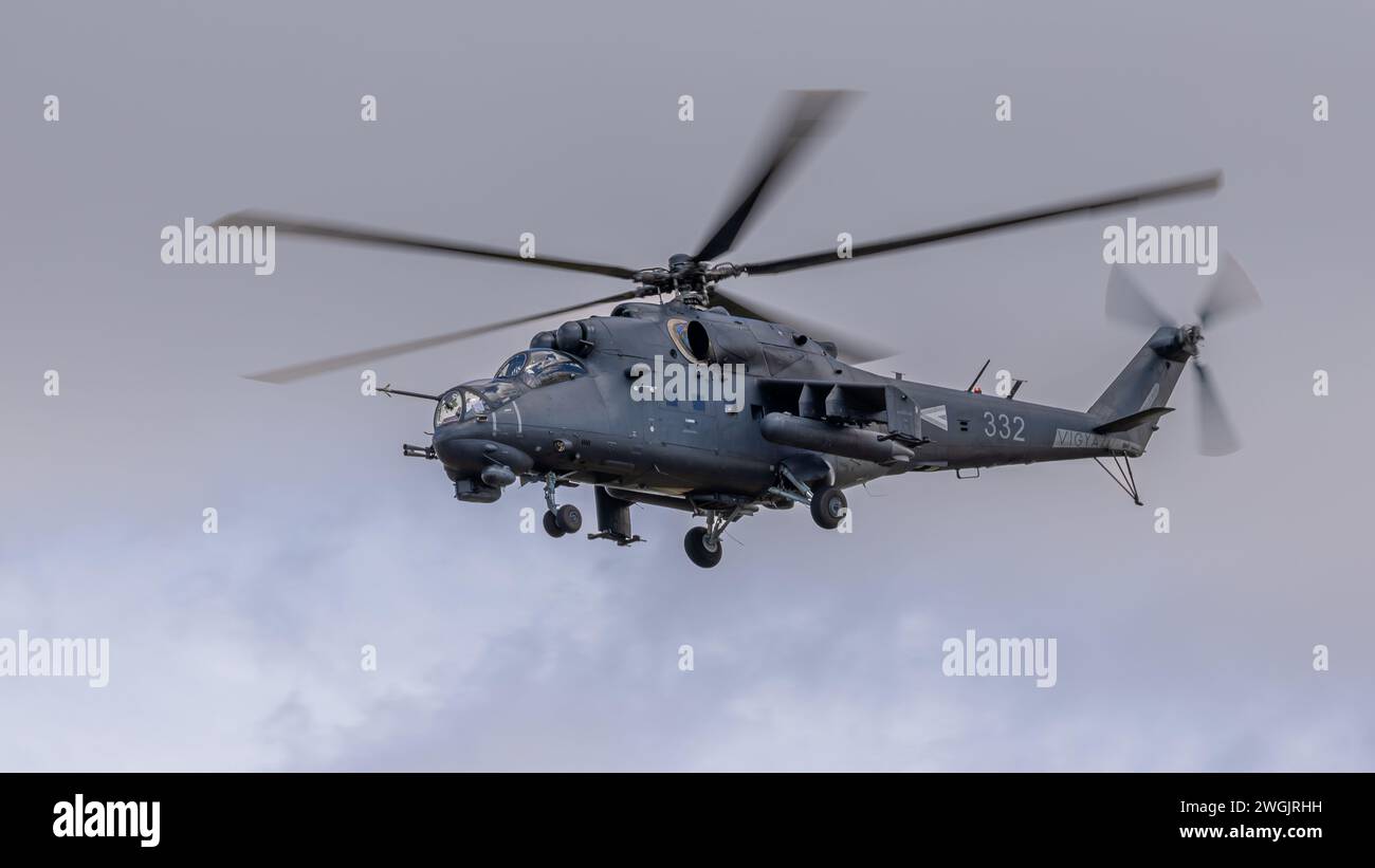 Fairford, UK - 14th July 2022: A Russian Mil-24V Hind attack helicopter ...