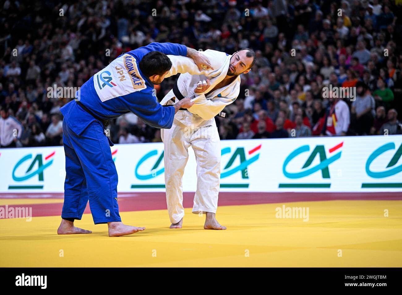 Paris, France. 04th Feb, 2024. Aaron Wolf and Anton Savytskiy during ...