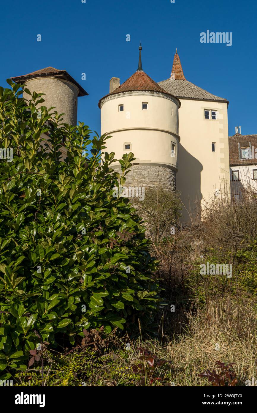 East wall of the german city Dettelbach Stock Photo - Alamy