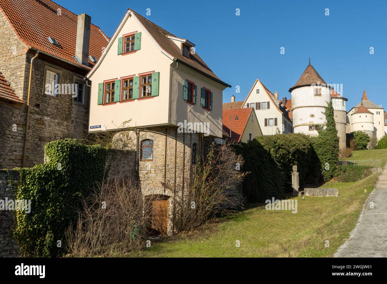 East wall of the german city Dettelbach Stock Photo - Alamy