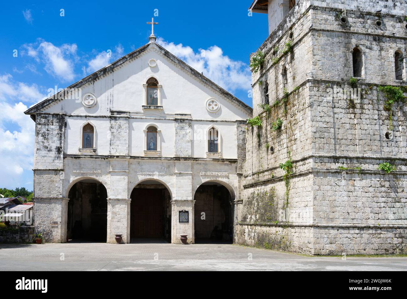 A scenic view of the Baclayon Church in Bohol Island, Philippines Stock Photo - Alamy