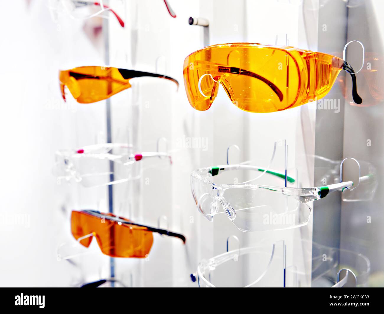 Dentist safety glasses at exhibition store stand Stock Photo - Alamy