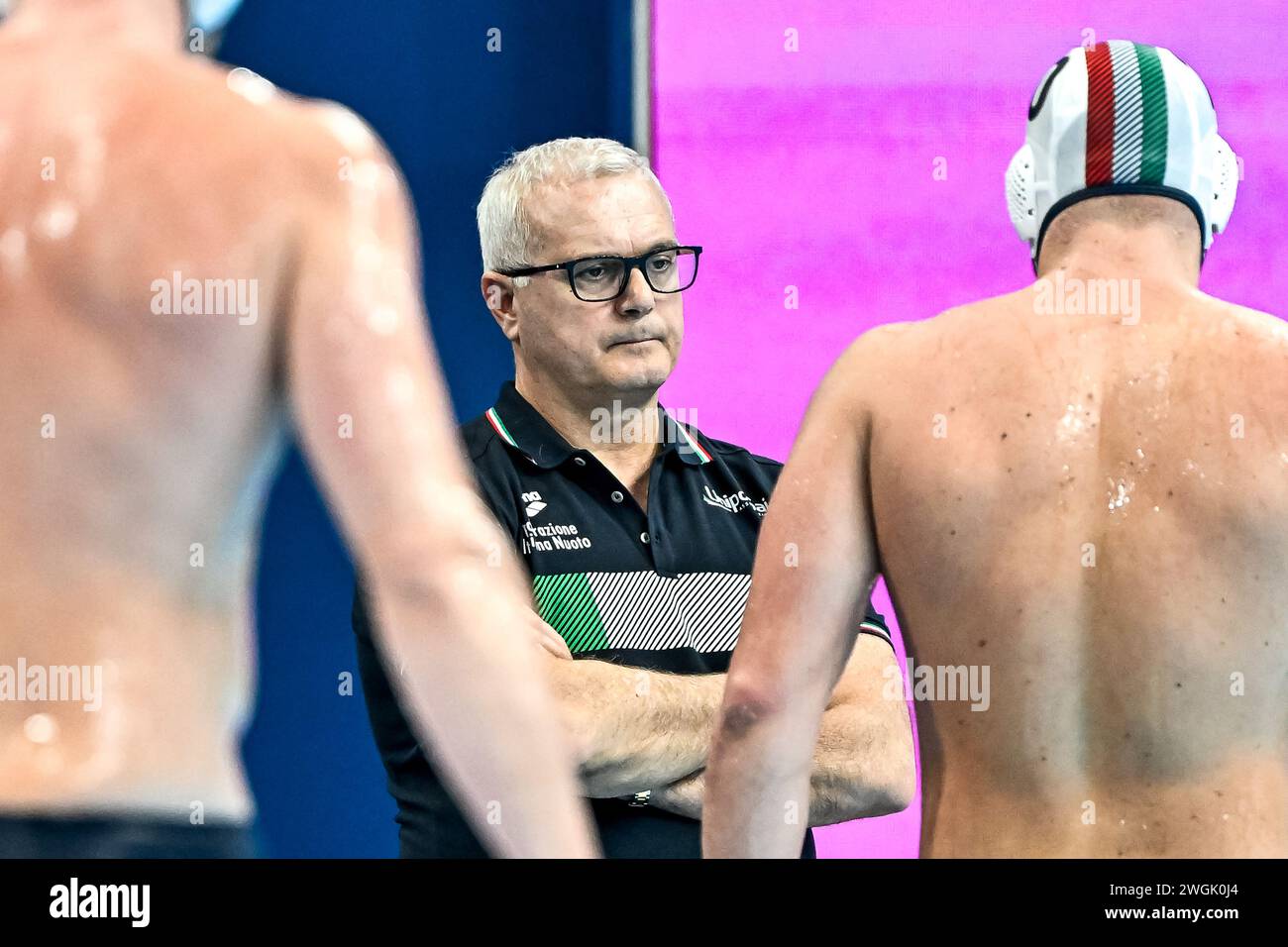 Alessandro Campagna, head coach of team Italy during the water polo men ...
