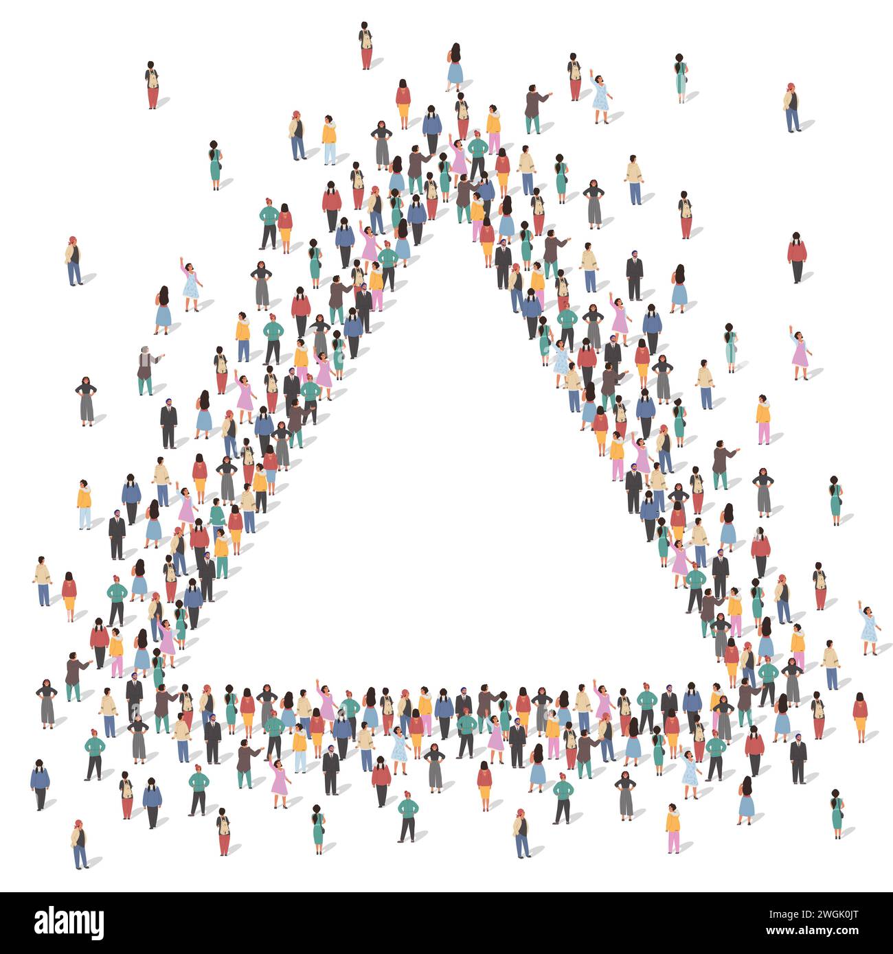 Forming triangle Stock Vector Images - Alamy