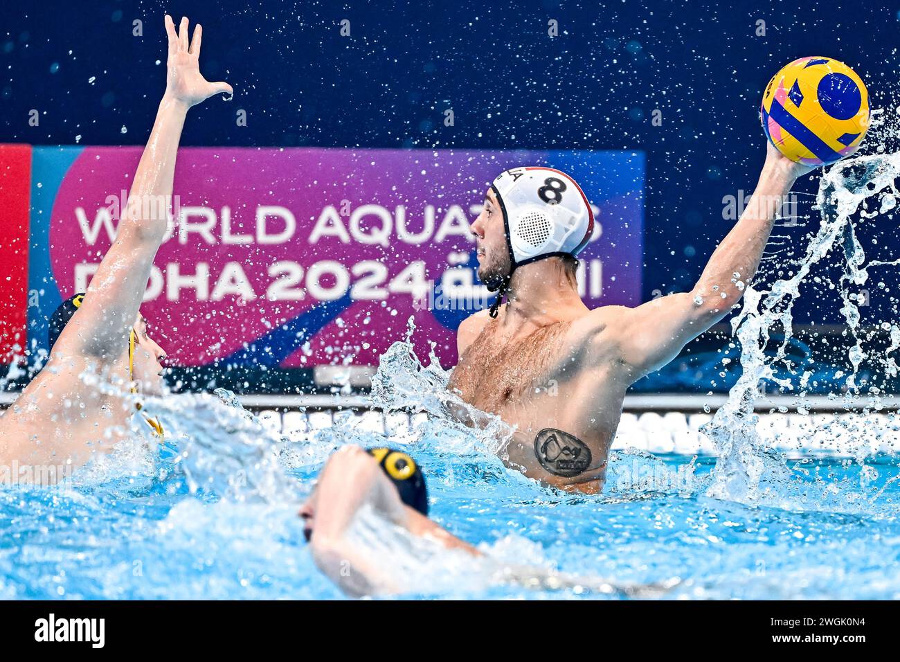 Doha 2024 world water polo championships hi-res stock photography and ...