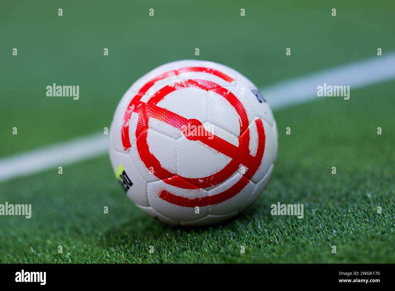 Cologne, Germany. 05th Feb, 2024. The match ball with the "Baller ...