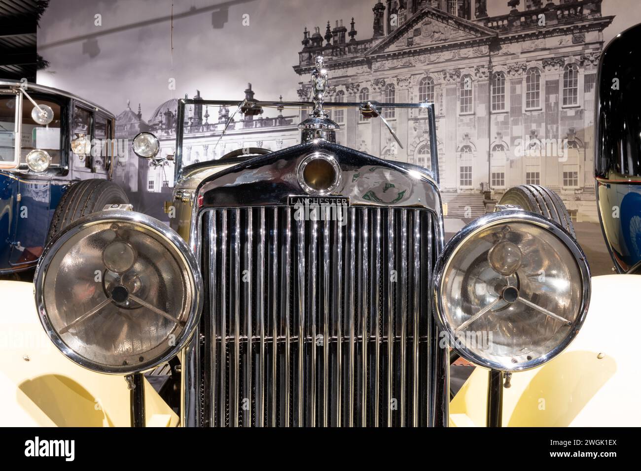 Sparkford.Somerset.United Kingdom.January 7th 2024.A 1929 Lanchester ...