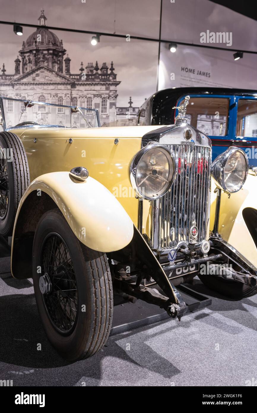Sparkford.Somerset.United Kingdom.January 7th 2024.A 1929 Lanchester ...