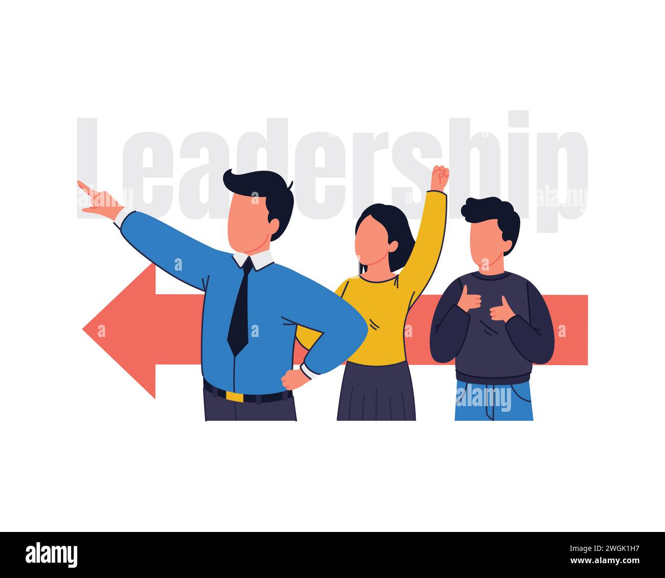 Cartoon man pointing way hi-res stock photography and images - Alamy