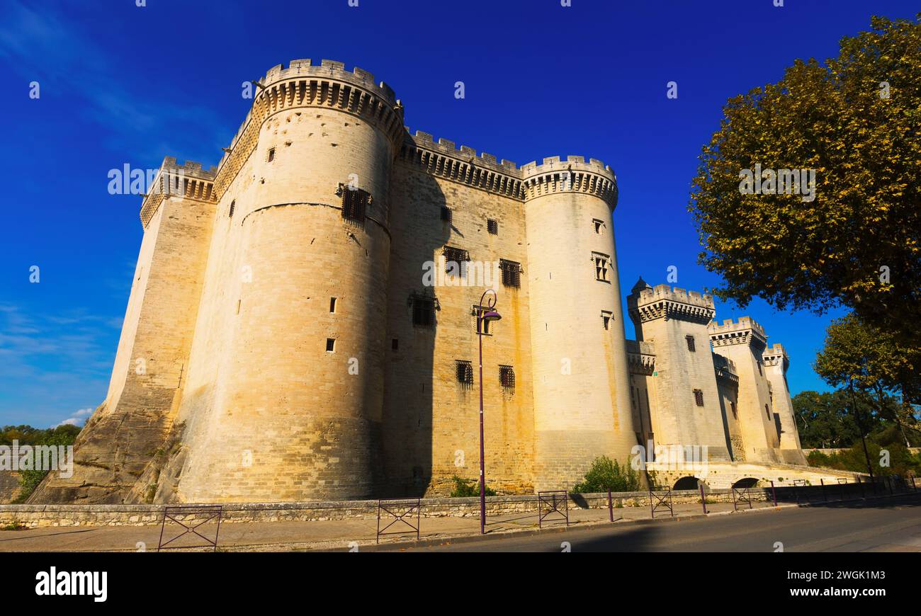 View of medieval castle of Tarascon Stock Photo - Alamy