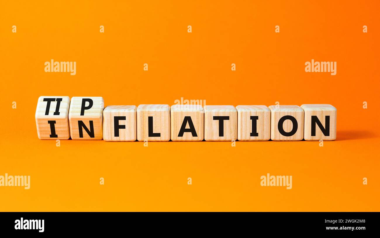 Inflation or tipflation symbol. Concept words Inflation Tipflation on ...