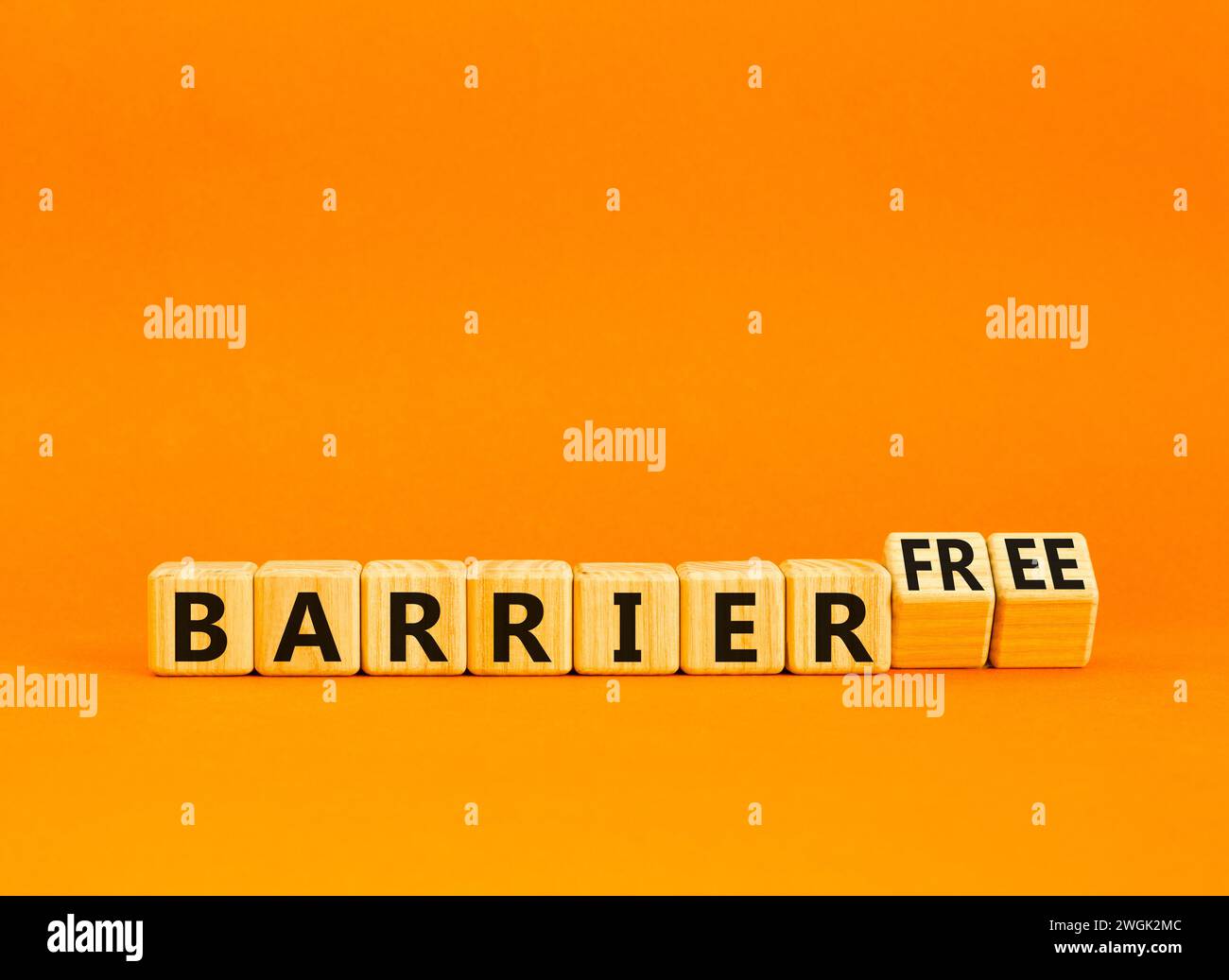 Barrier free symbol. Concept words Barrier free on beautiful wooden ...