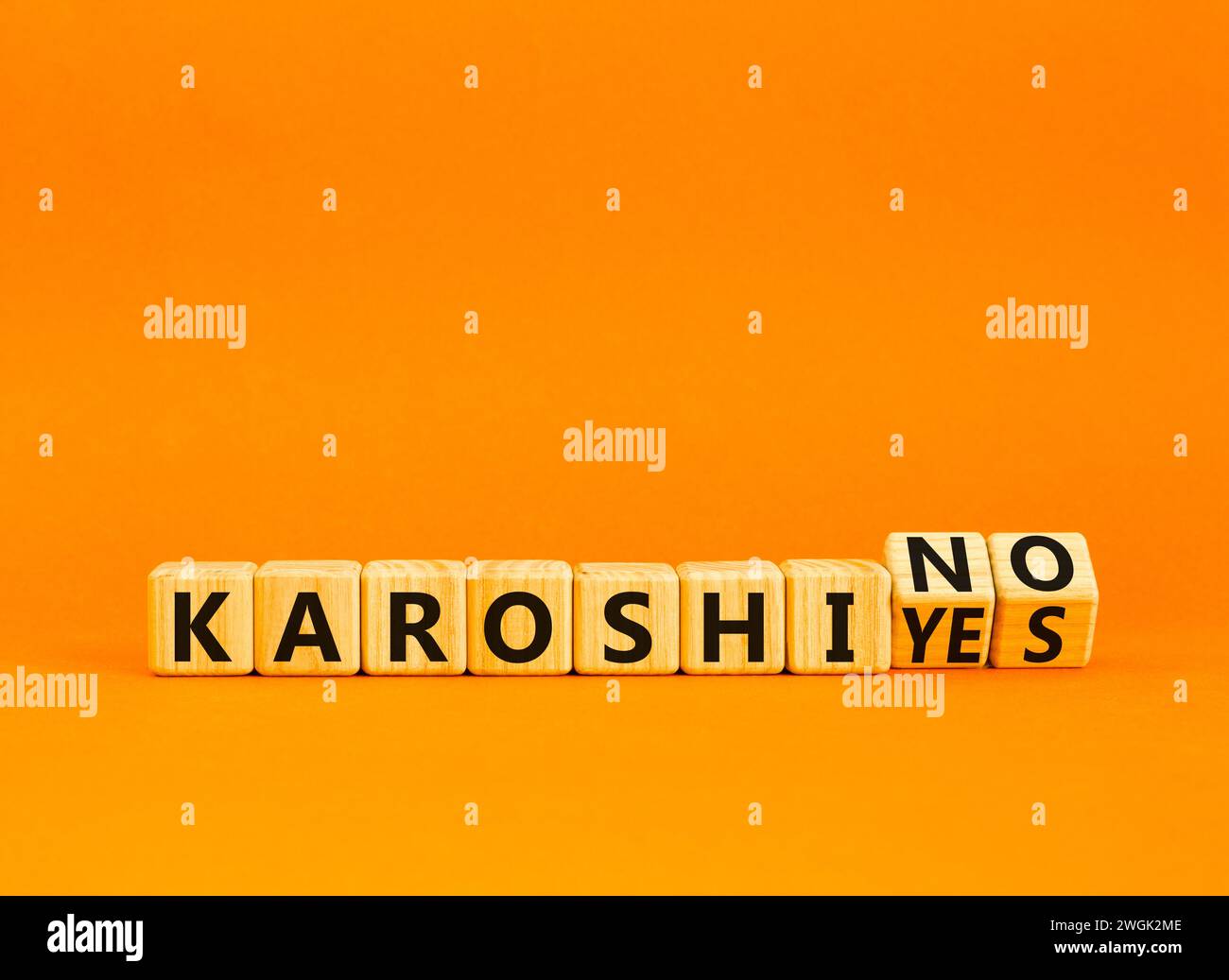 Karoshi yes or no symbol. Concept words Karoshi Yes or No on beautiful ...