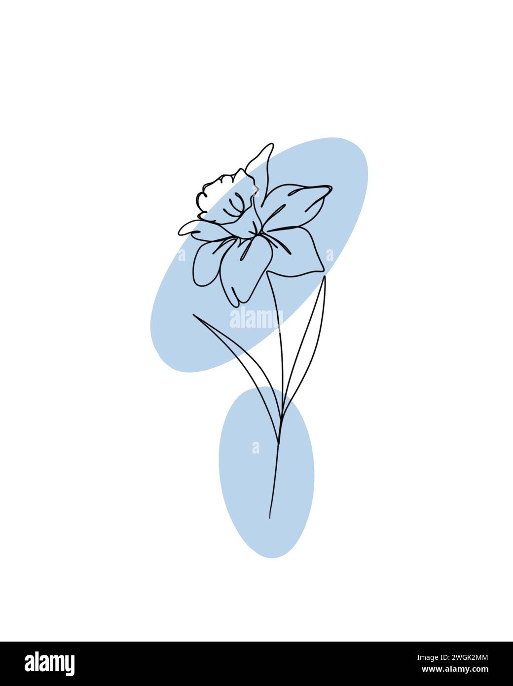 line art drawing of flowers. minimalism sketch, idea for invitation ...