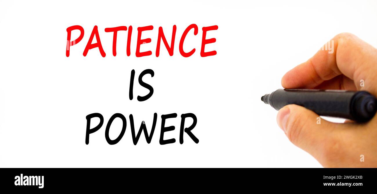 Patience is power symbol. Concept words Patience is power on beautiful ...