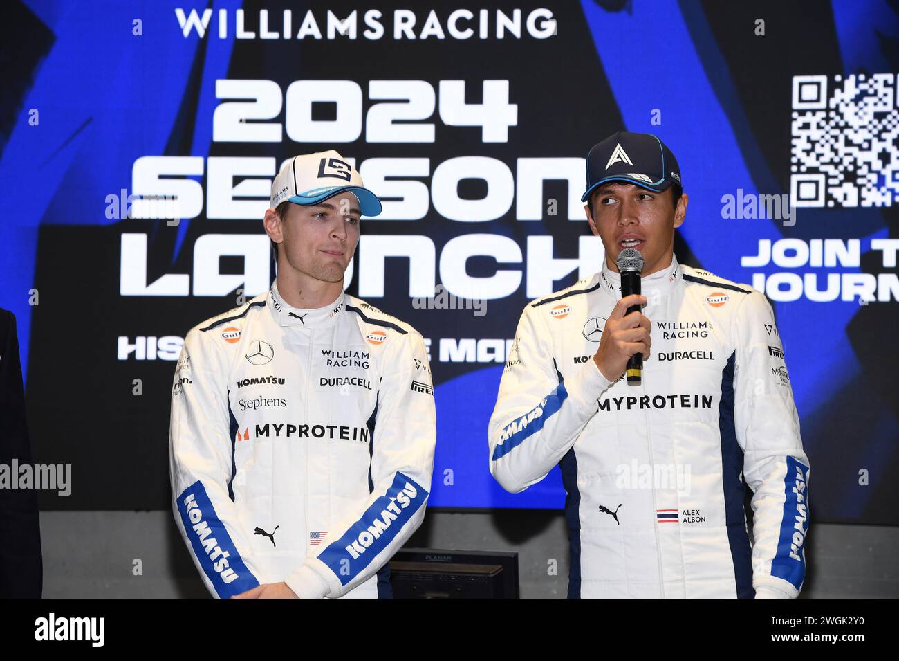 New York, USA. 05th Feb, 2024. Williams Racing Formula One drivers ...