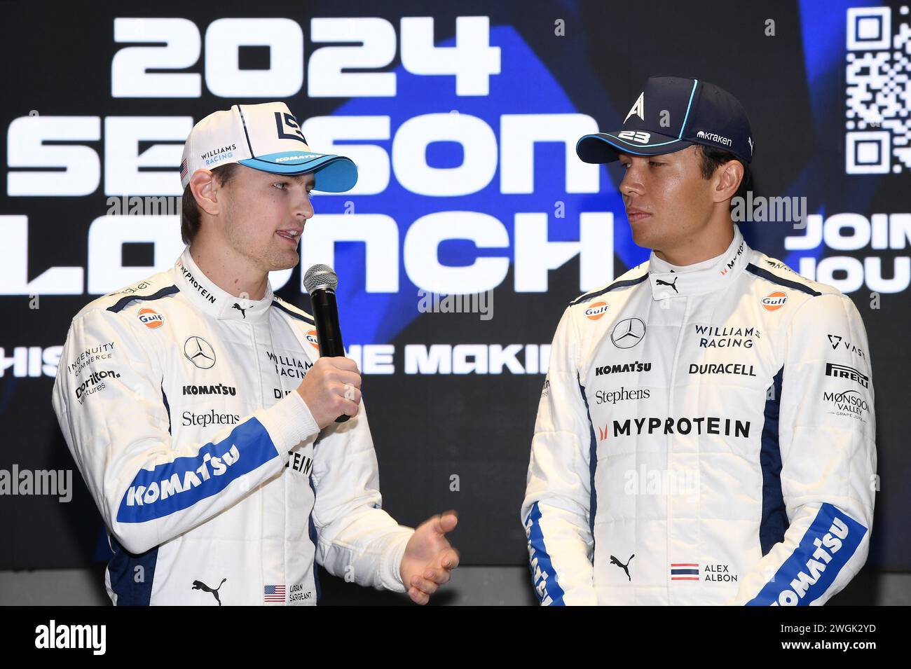 New York, USA. 05th Feb, 2024. Williams Racing Formula One drivers ...