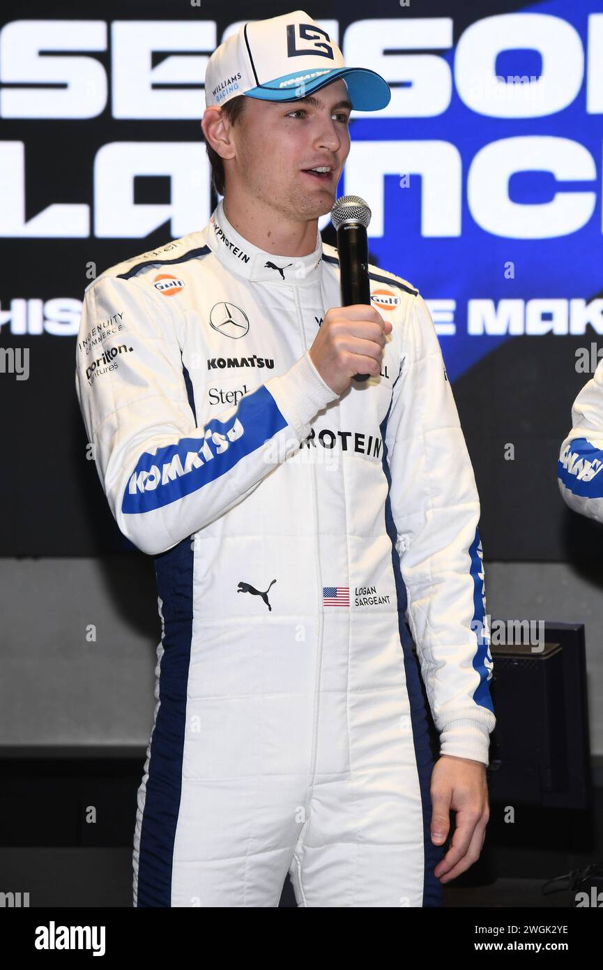 New York, USA. 05th Feb, 2024. Williams Racing Formula One driver Logan ...