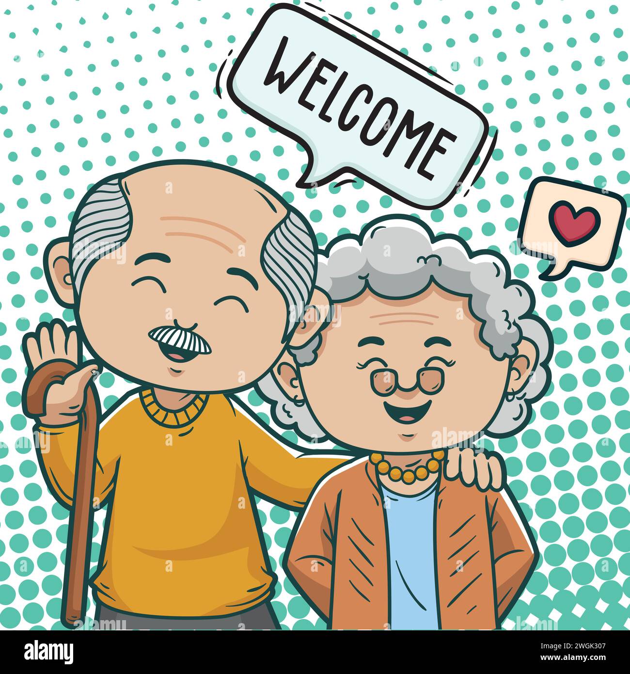 Grandfather flowers Stock Vector Images - Alamy