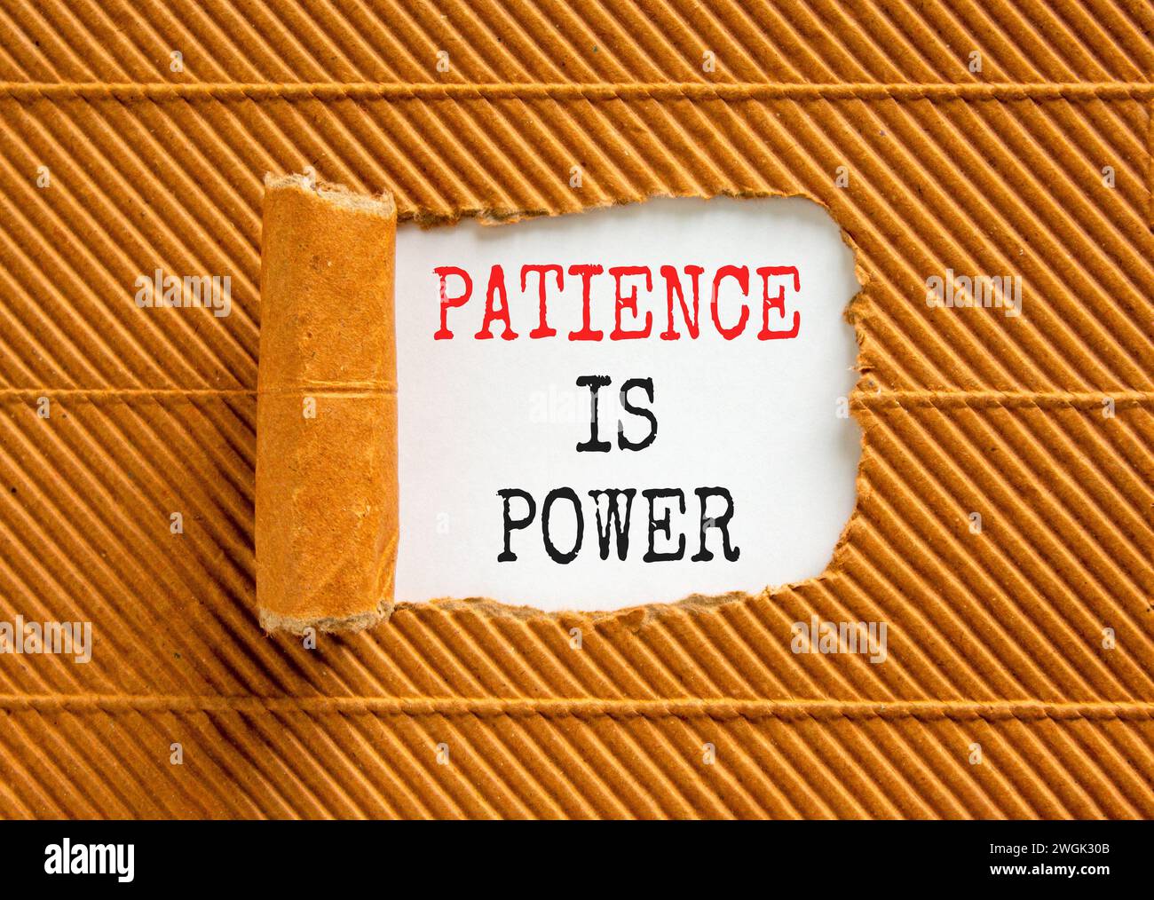 Patience is power symbol. Concept words Patience is power on beautiful ...