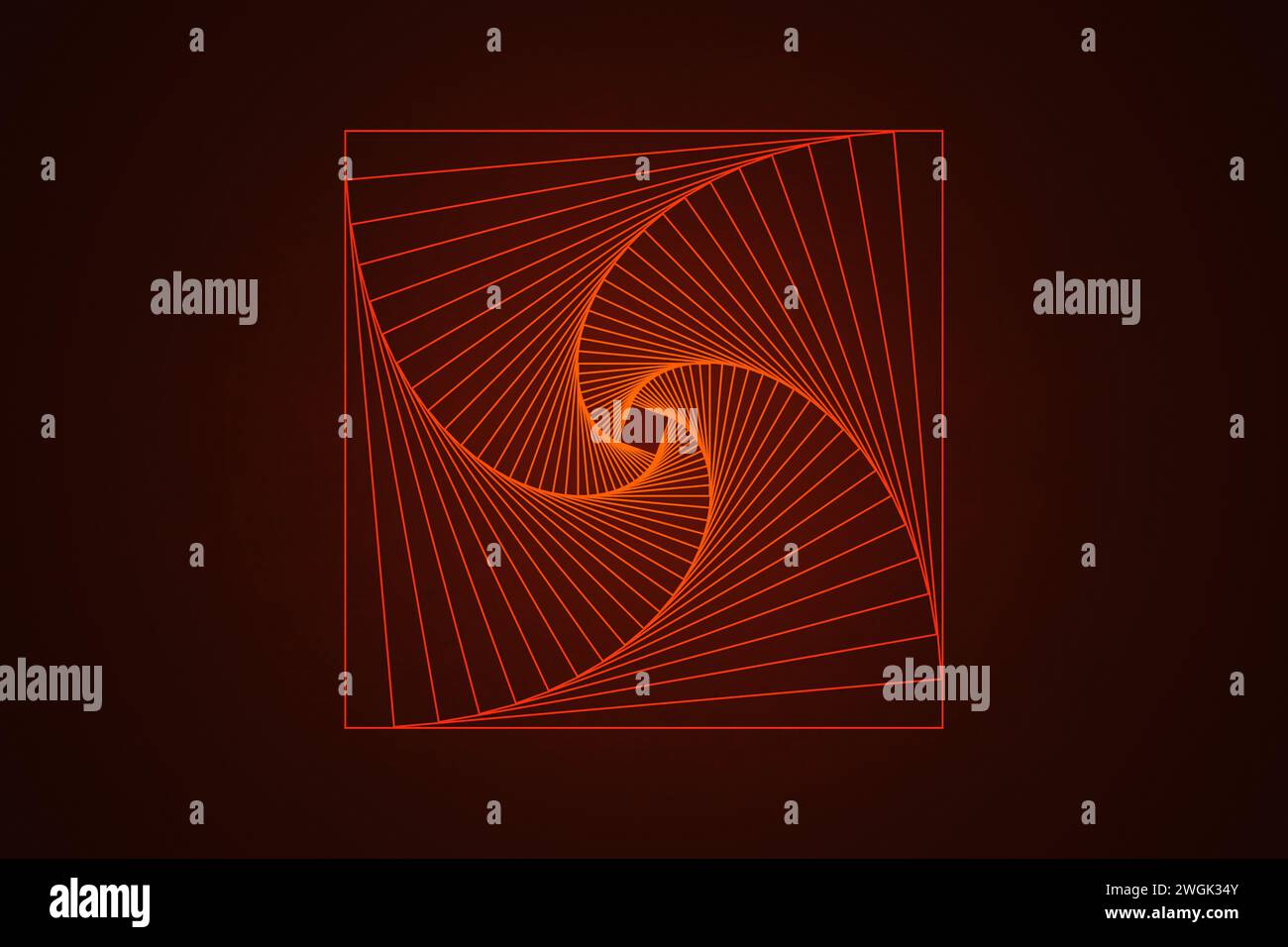 Full frame orange abstract geometry line art Stock Photo - Alamy