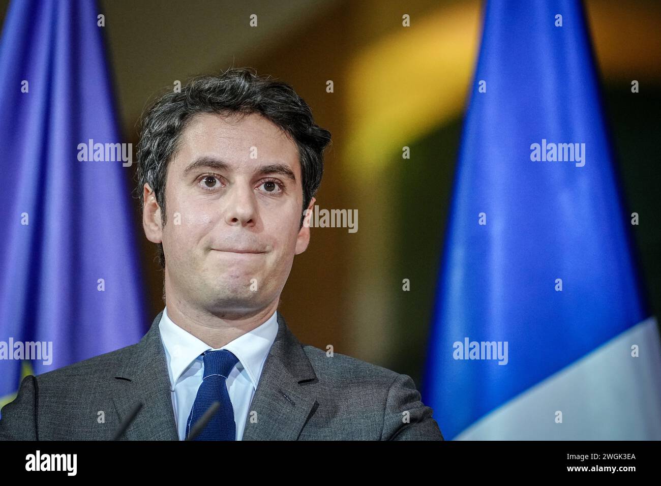 Berlin, Germany. 05th Feb, 2024. French Prime Minister Gabriel Attal ...