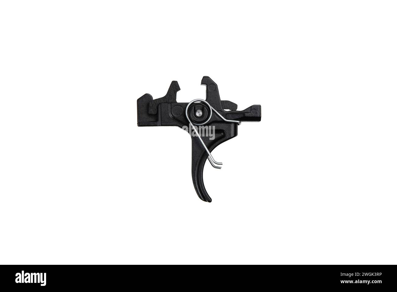 Shock trigger for gun isolate on white background. Gun trigger. Repair ...