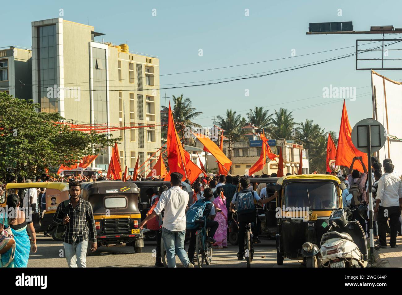 Hassan, Karnataka, India - January 10 2023: A large crowd of people ...