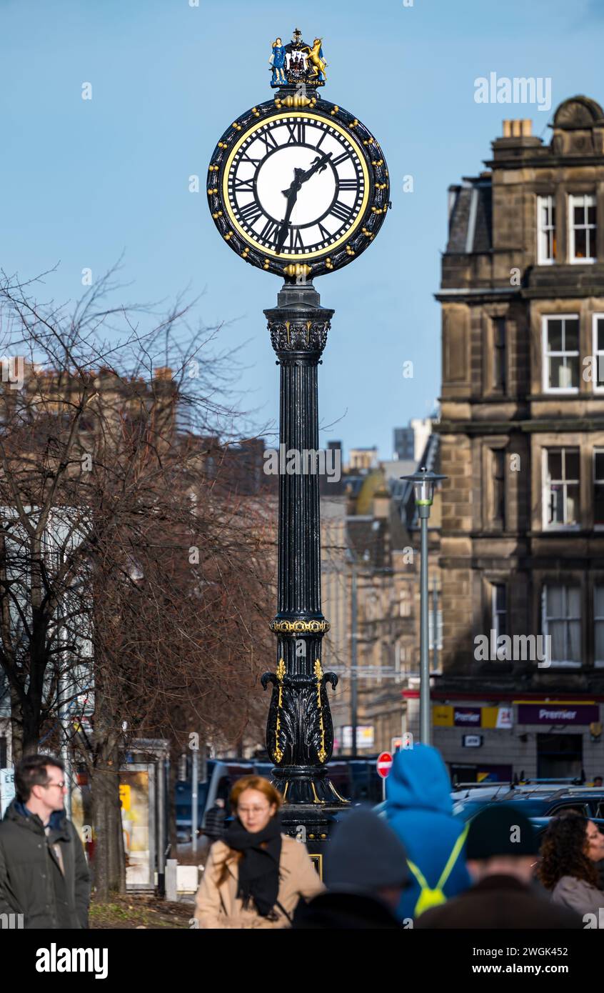 The London Road clock at top of Leith Walk after restoration, Edinburgh ...