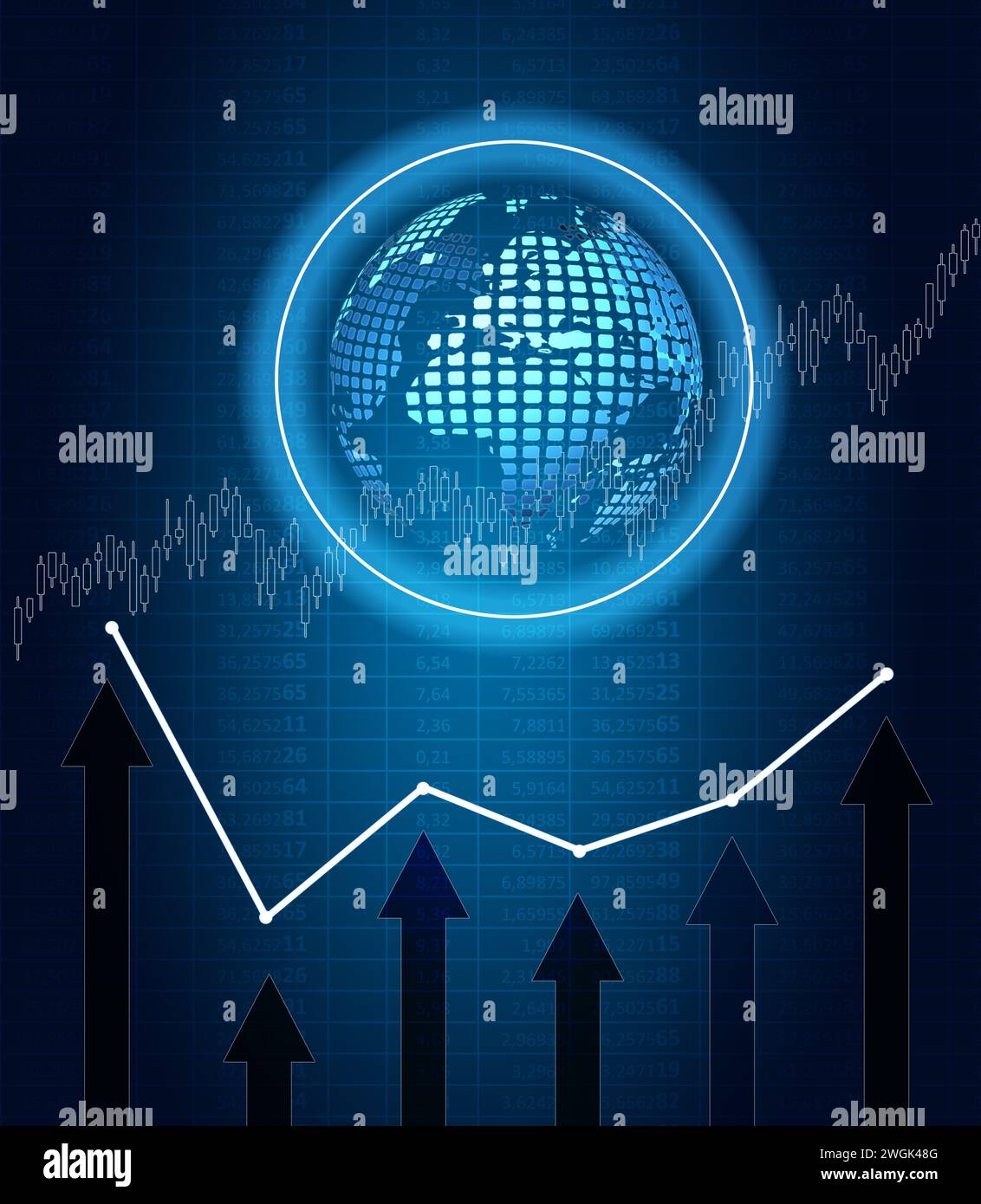 Glowing virtual screen with virtual reality and global networking ...