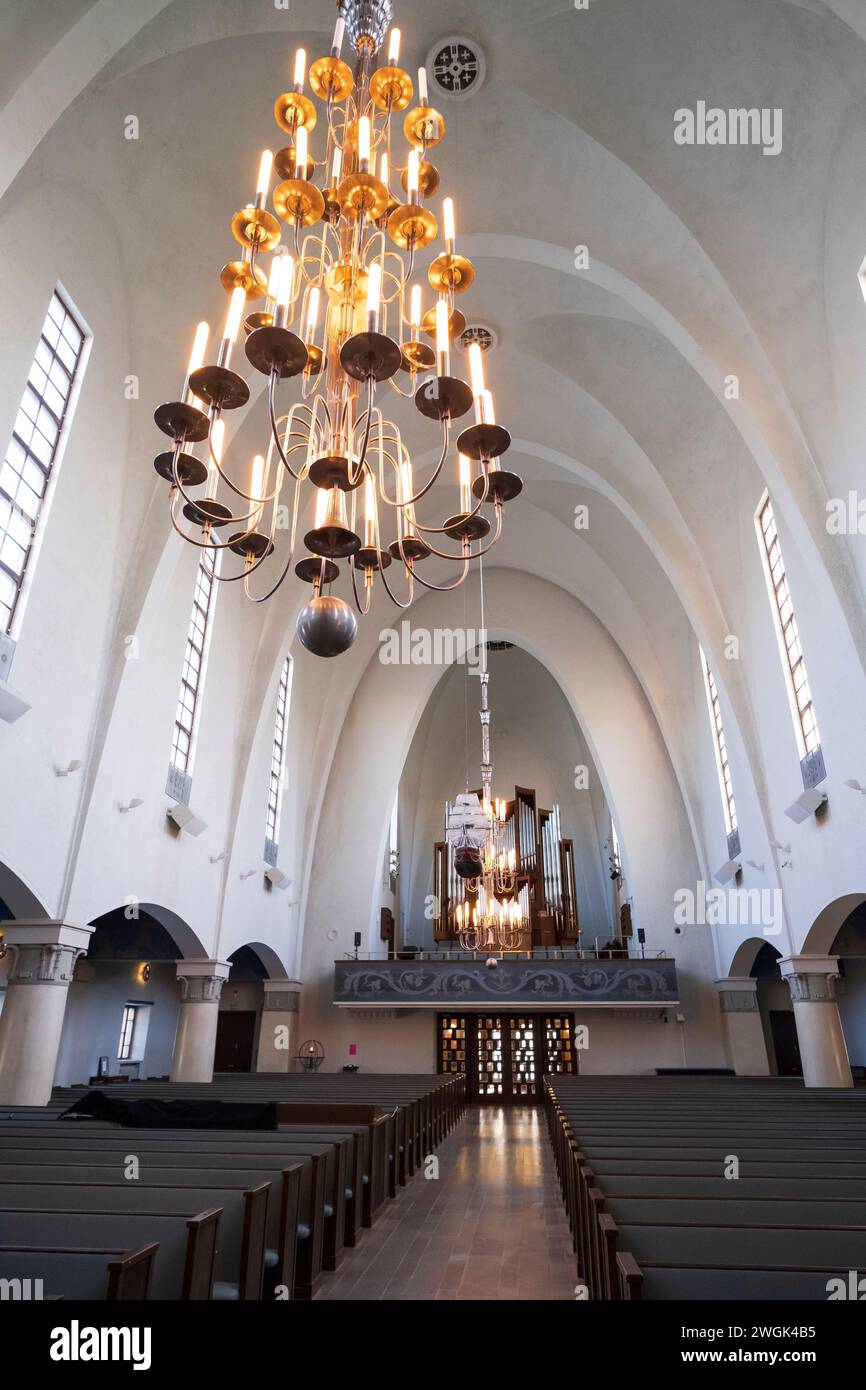 Interior of the Mikael Agricolan Kirkko (Michael Agricola Church) in ...