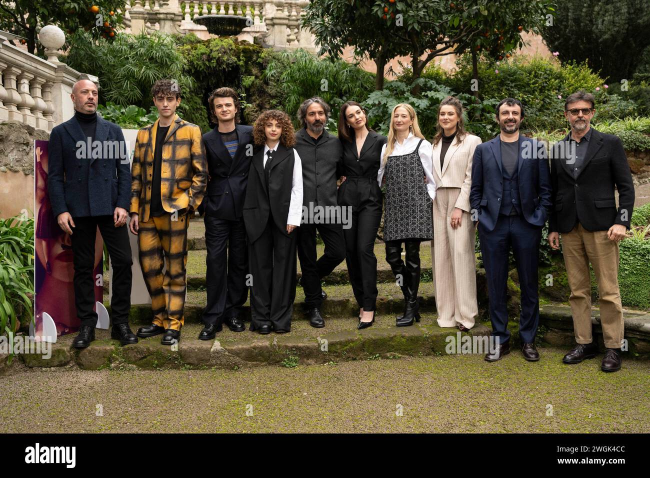 The cast is posing during the photocall for the movie ''Finalmente l ...