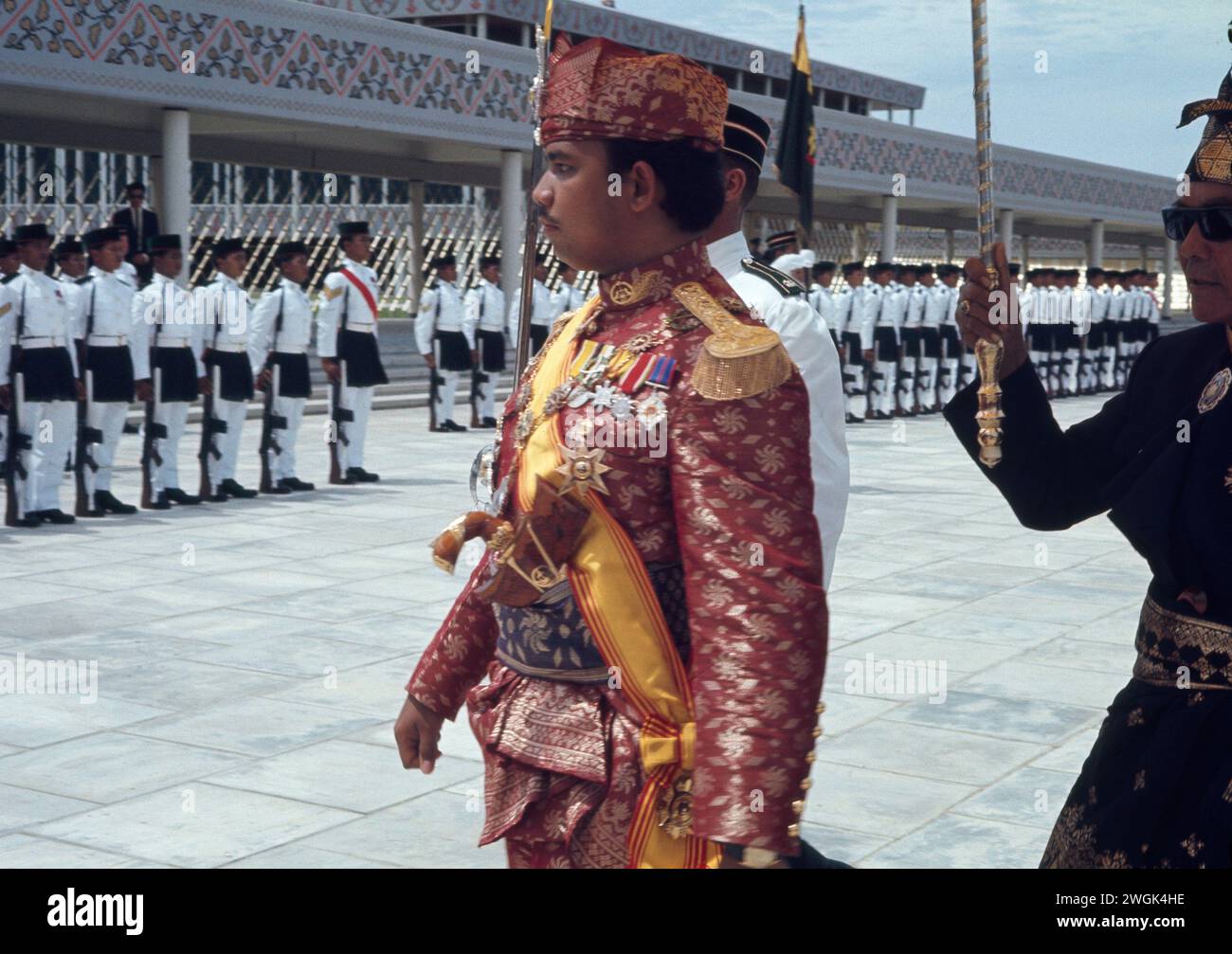 The final part of the ceremony at the coronation of the Sultan of ...