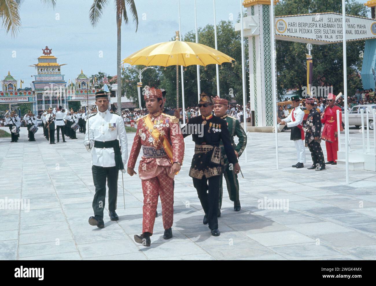 The final part of the ceremony at the coronation of the Sultan of ...