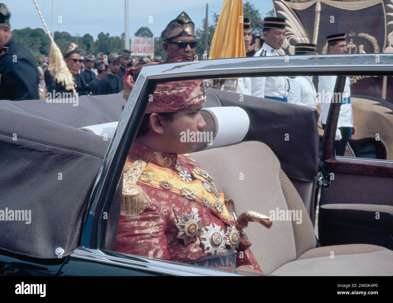 The final part of the ceremony at the coronation of the Sultan of ...