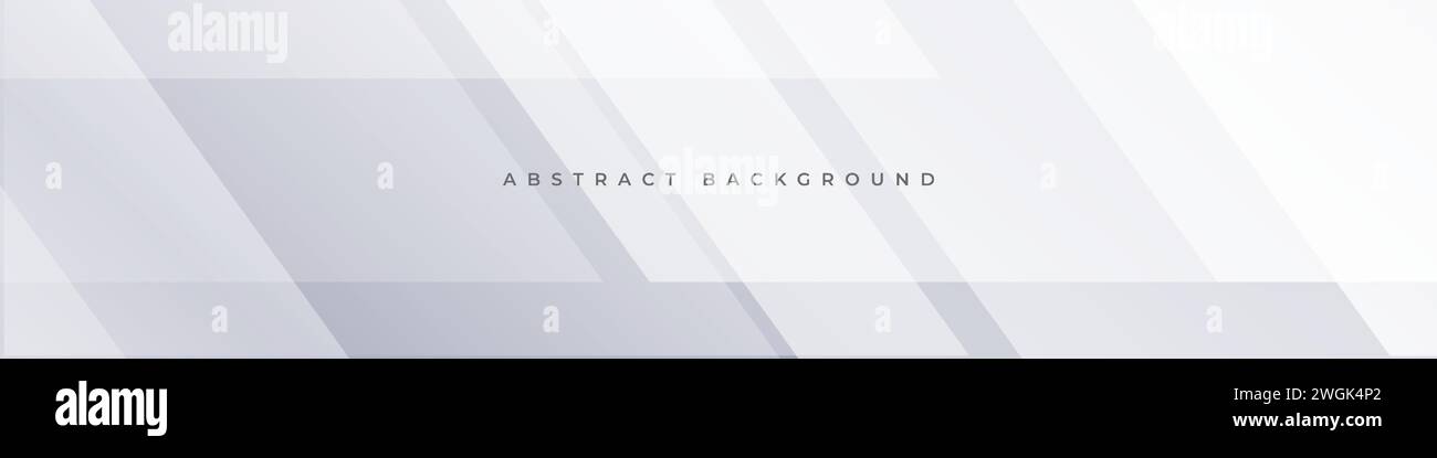 White vector geometric abstract banner design background. Wide ...