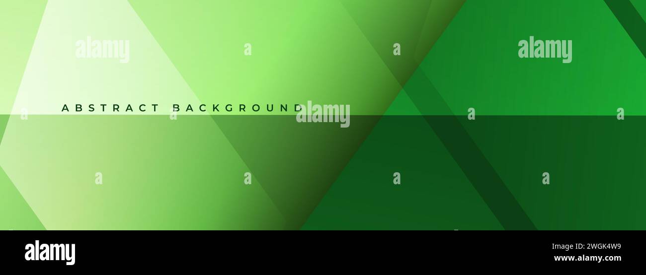 Green modern abstract wide background with geometric shapes. Green ...